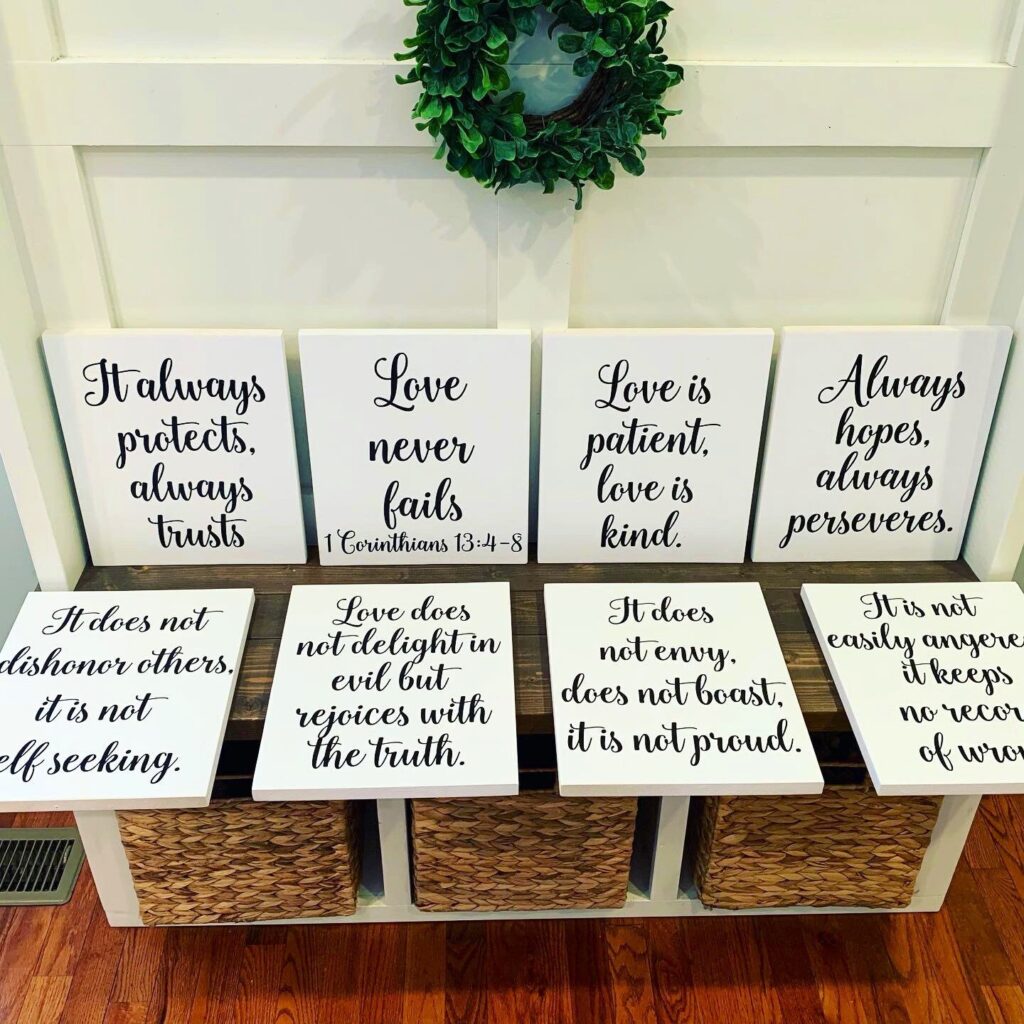 Wedding Aisle Decor. Love Is Patient Is Kind. Decorations. 1 ...
