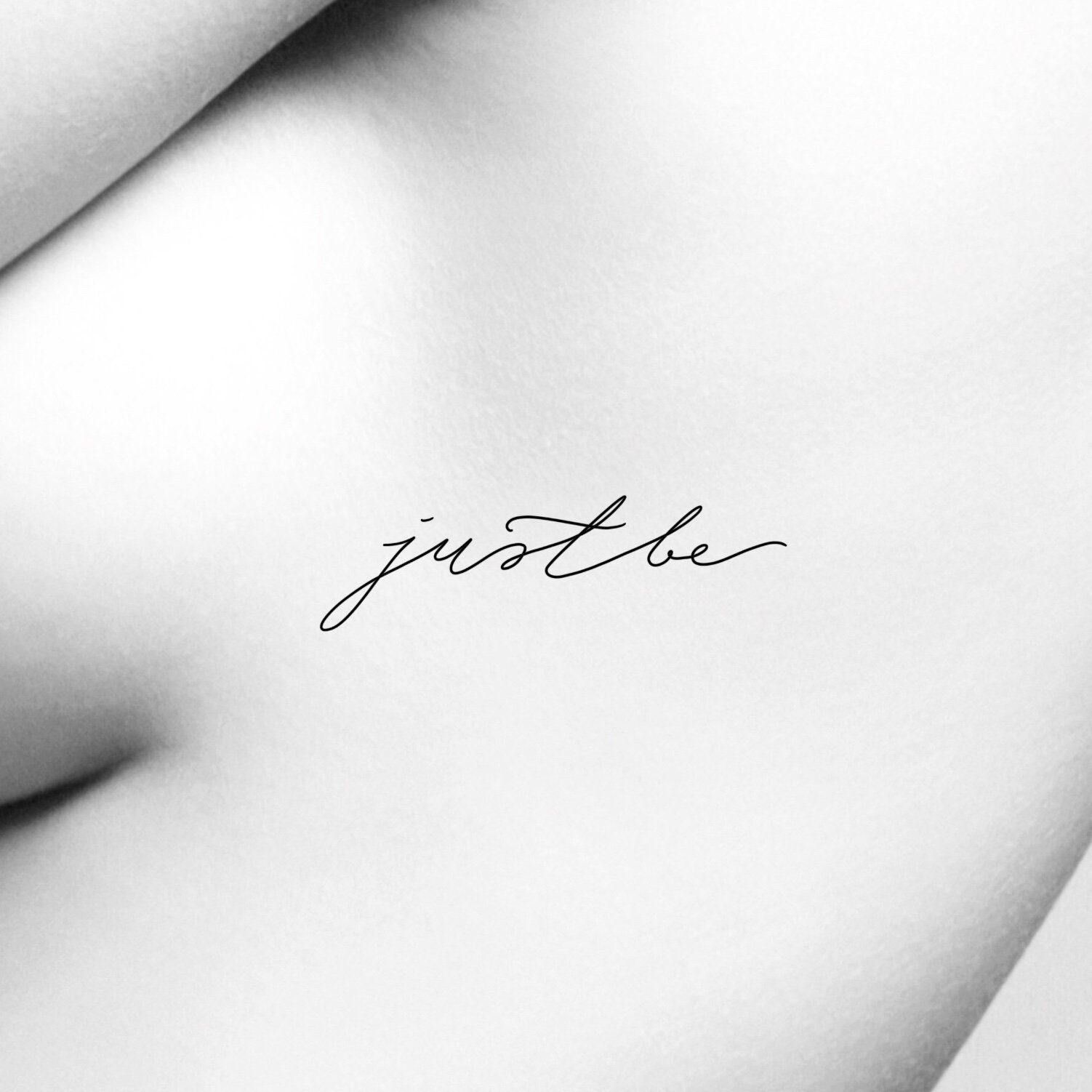 Just Be Words Temporary Tattoo/Calligraphy Cursive Handwriting Quote ...